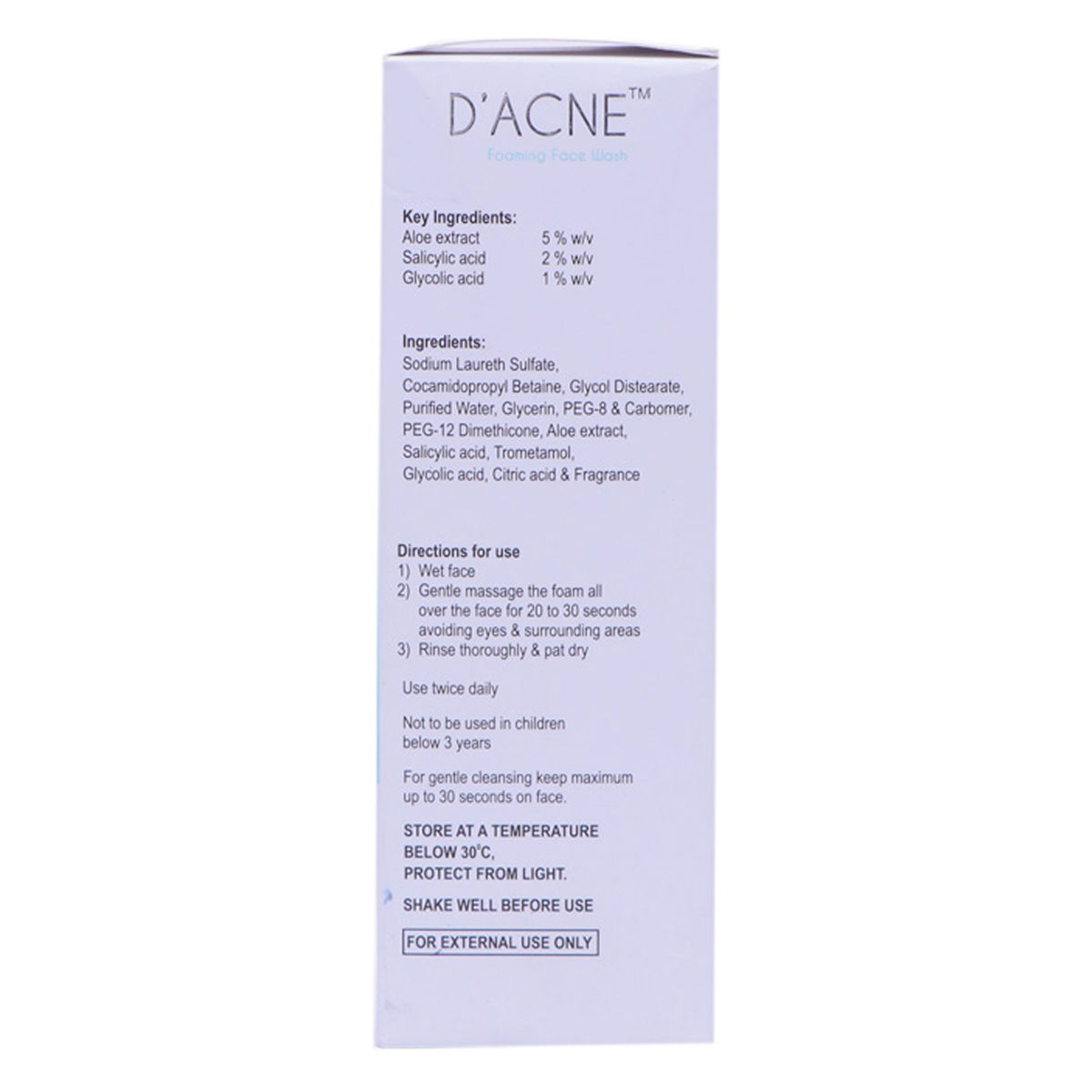 Buy D'Acne Foaming Face Wash, 60 ml | 19 Minutes Delivery | Apollo Pharmacy