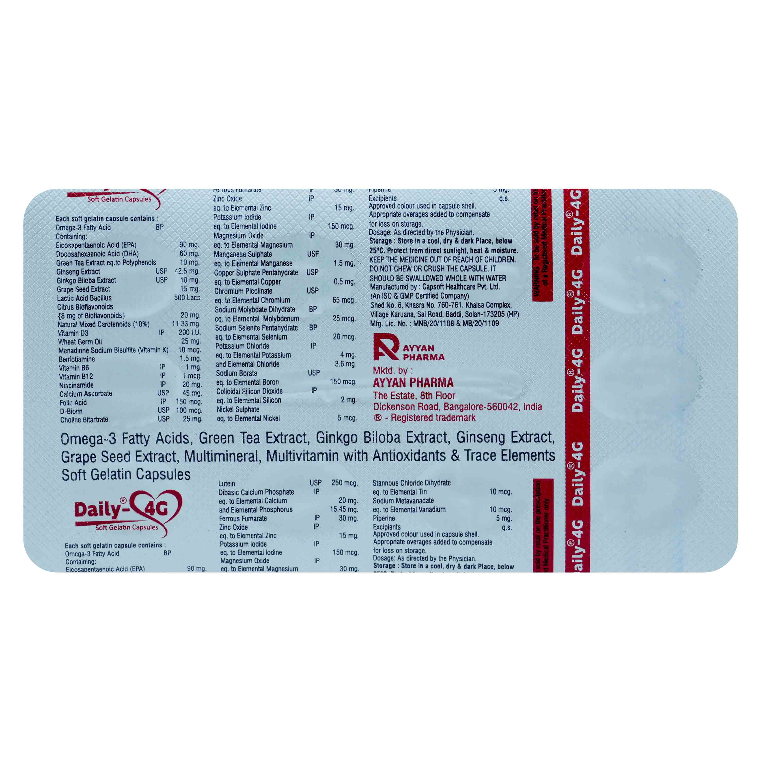 Daily-4G Softgel Capsule | Uses, Side Effects, Price | Apollo Pharmacy