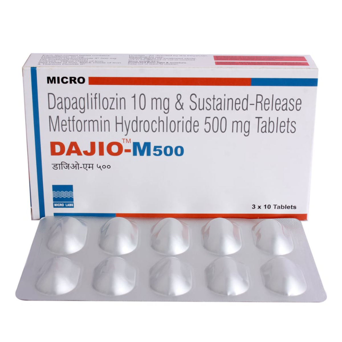 Dajio M 10 mg/500 mg Tablet | Uses, Side Effects, Price | Apollo Pharmacy