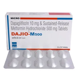 Dajio M 10 mg/500 mg Tablet | Uses, Side Effects, Price | Apollo Pharmacy