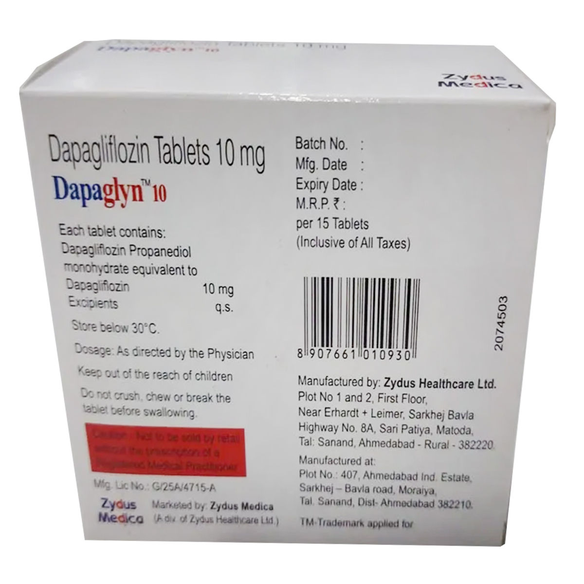 Dapaglyn 10 Tablet 15's Price, Uses, Side Effects, Composition - Apollo ...