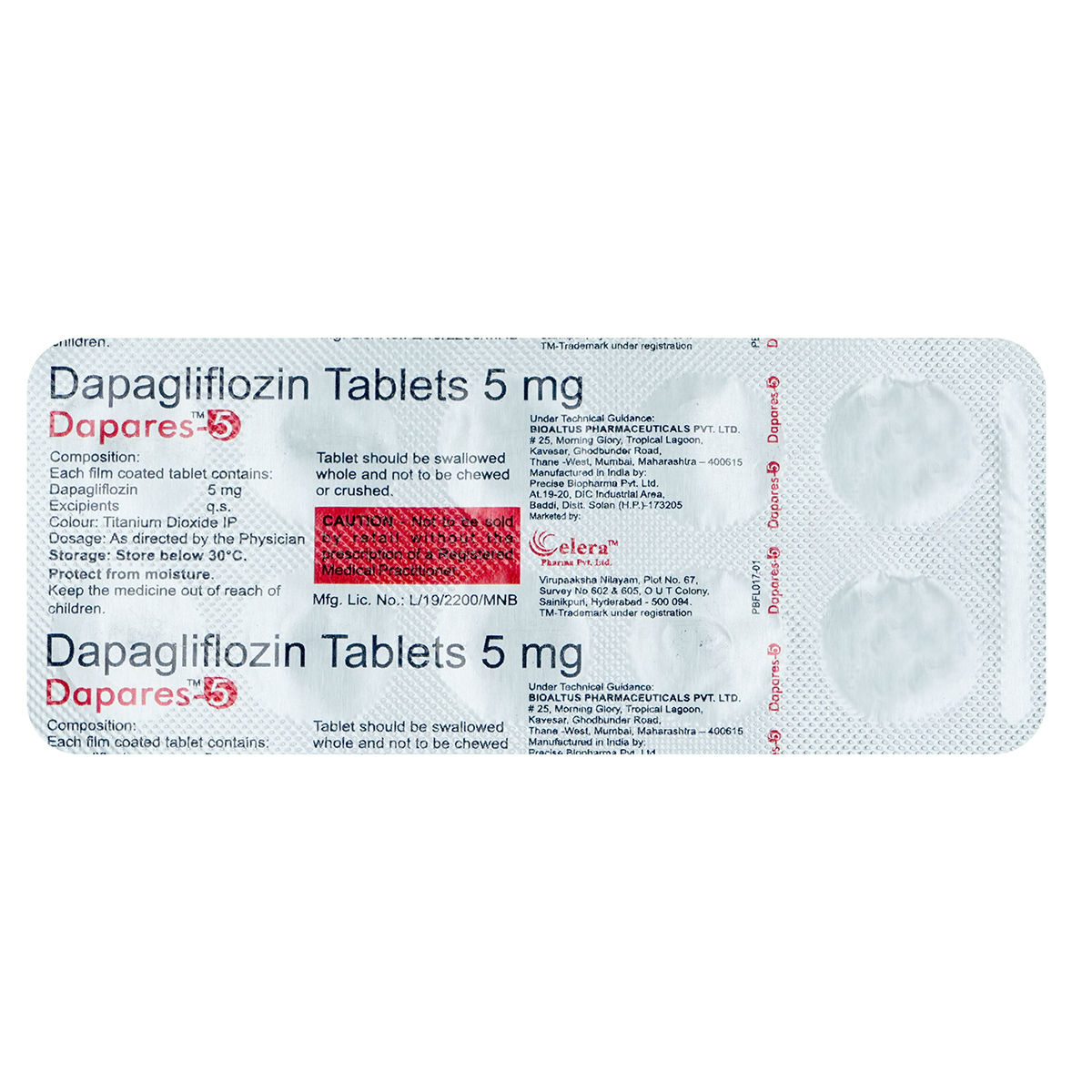 Dapares-5 Tablet | Uses, Side Effects, Price | Apollo Pharmacy