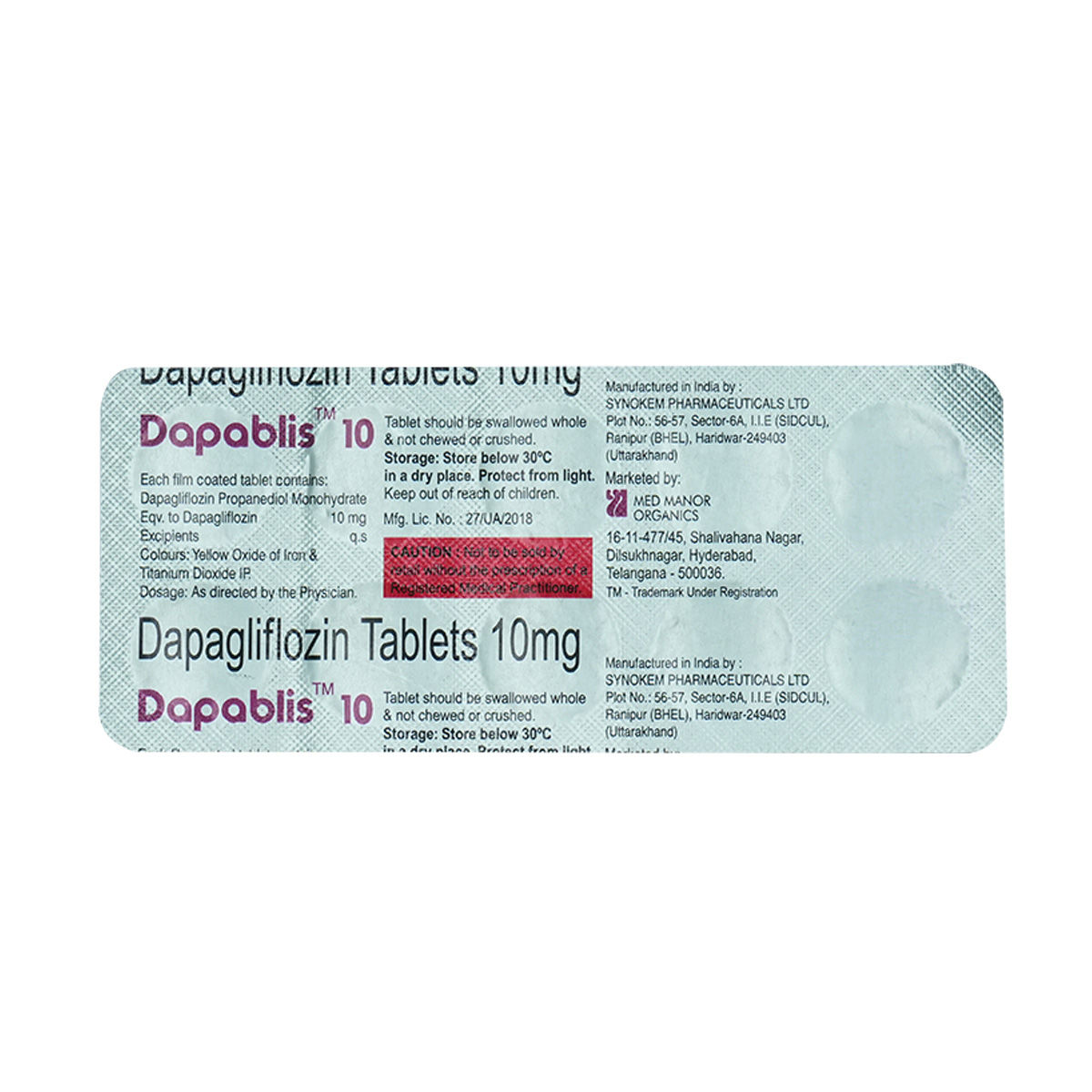 Dapablis 10 Tablet | Uses, Side Effects, Price | Apollo Pharmacy