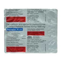 DAPAGLYN M 1000 TABLETS | Uses, Side Effects, Price | Apollo Pharmacy