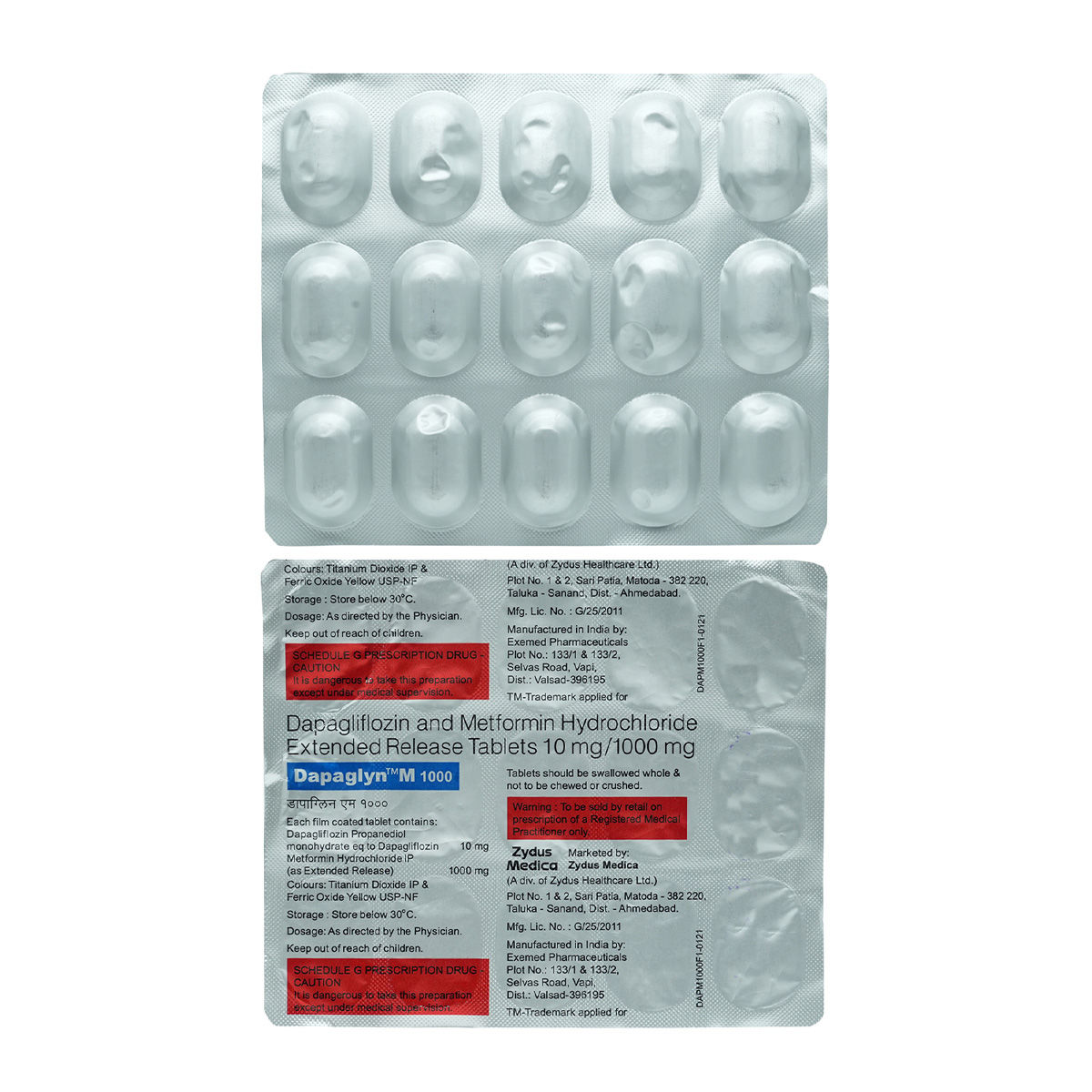 DAPAGLYN M 1000 TABLETS 15'S Price, Uses, Side Effects, Composition ...