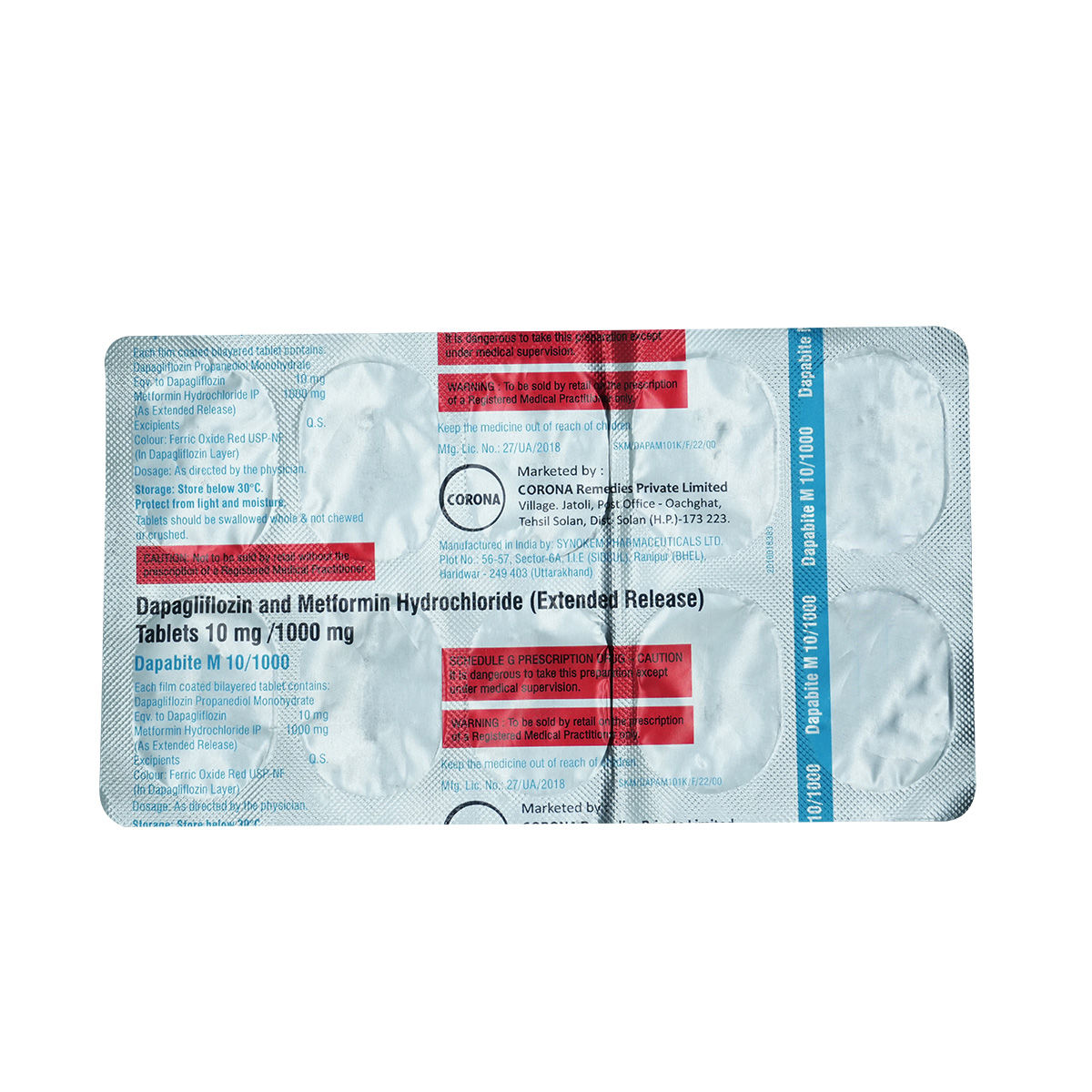 Dapabite M 10/1000 mg Tablet 10's Price, Uses, Side Effects ...