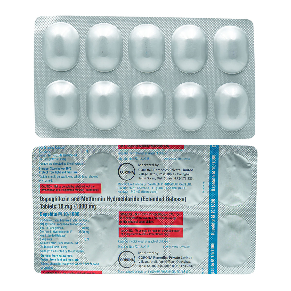 Dapabite M 10/1000mg Tablet | Uses, Side Effects, Price | Apollo Pharmacy