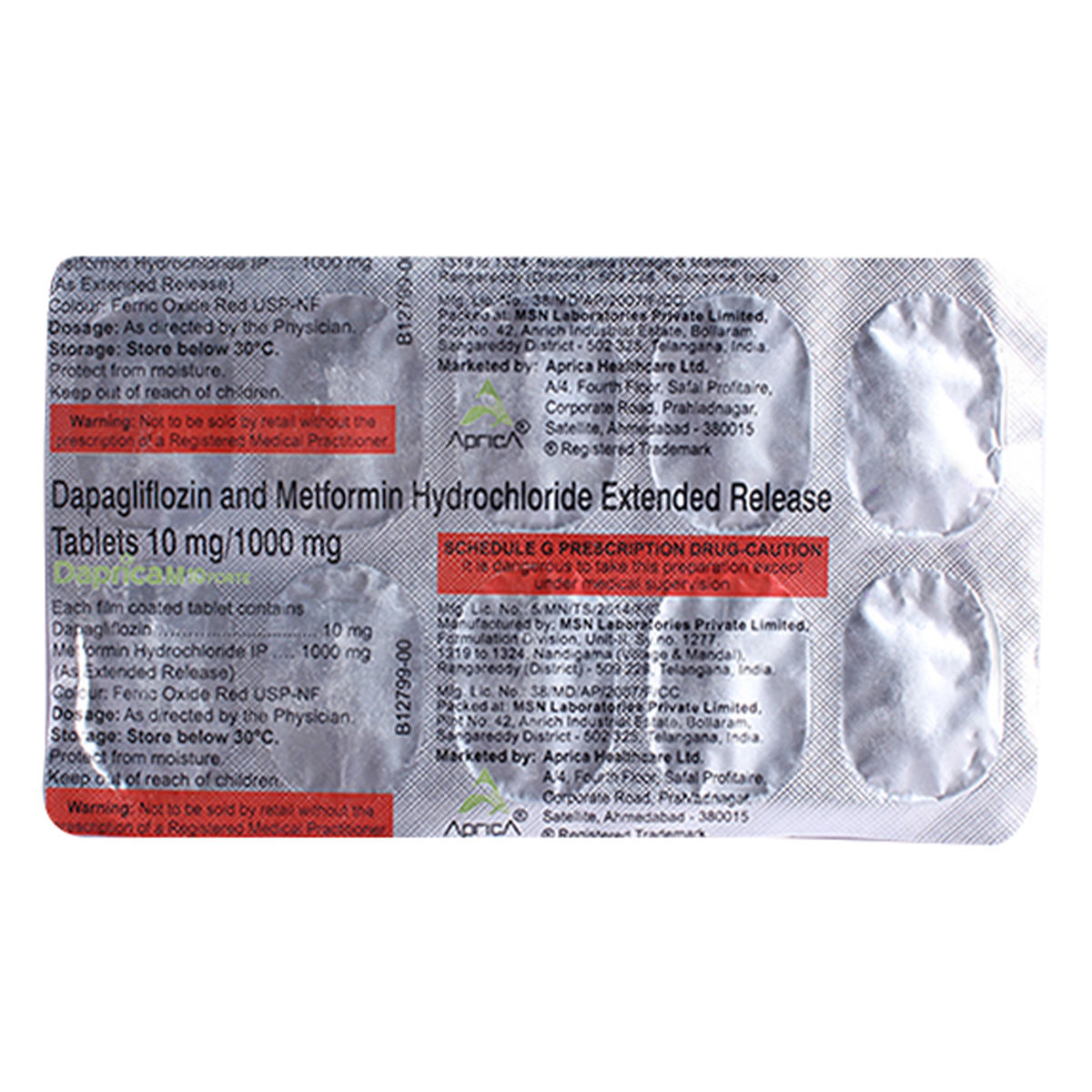 Daprica M 10 Forte Tablet 10's Price, Uses, Side Effects, Composition ...