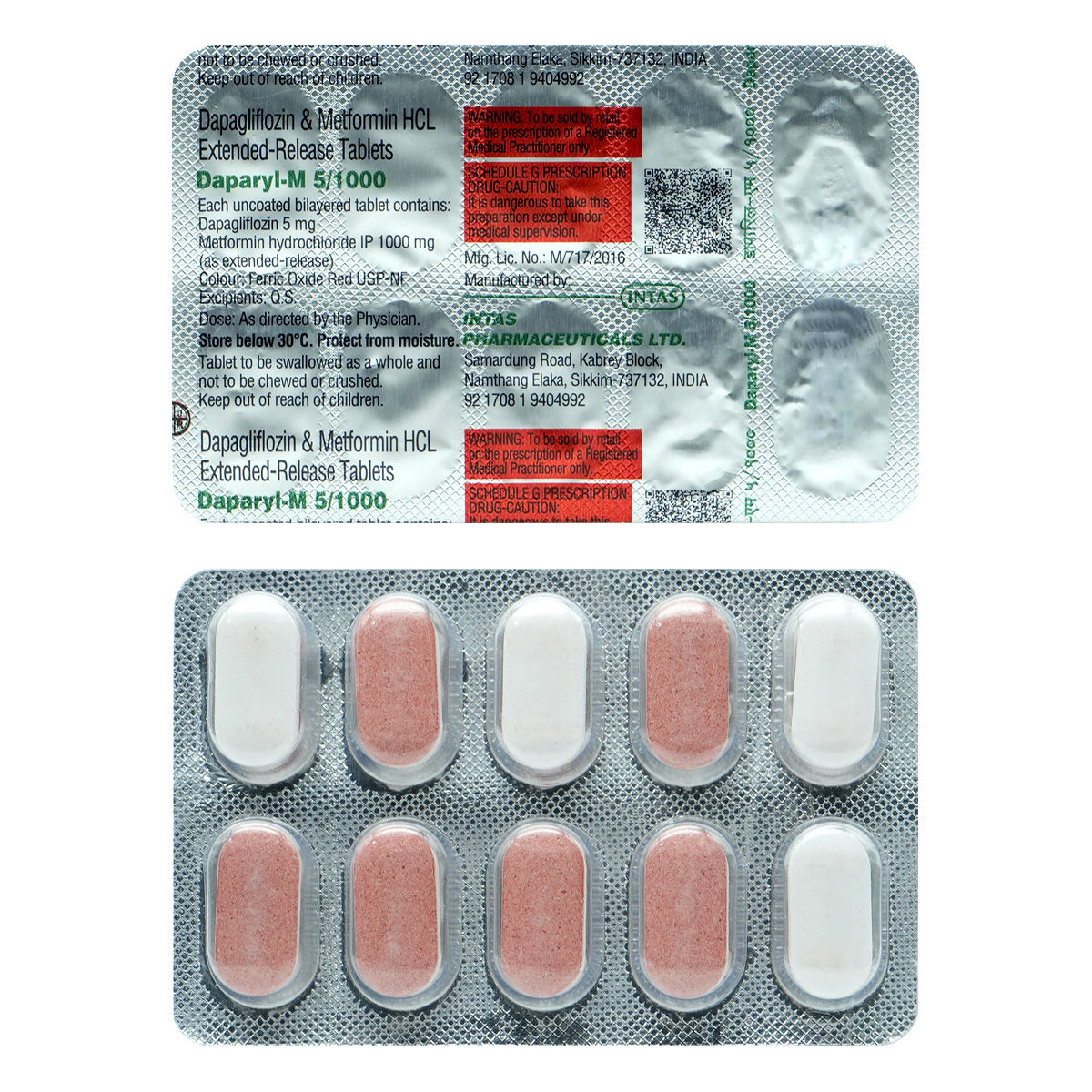 Daparyl-M 5/1000 Tablet | Uses, Side Effects, Price | Apollo Pharmacy