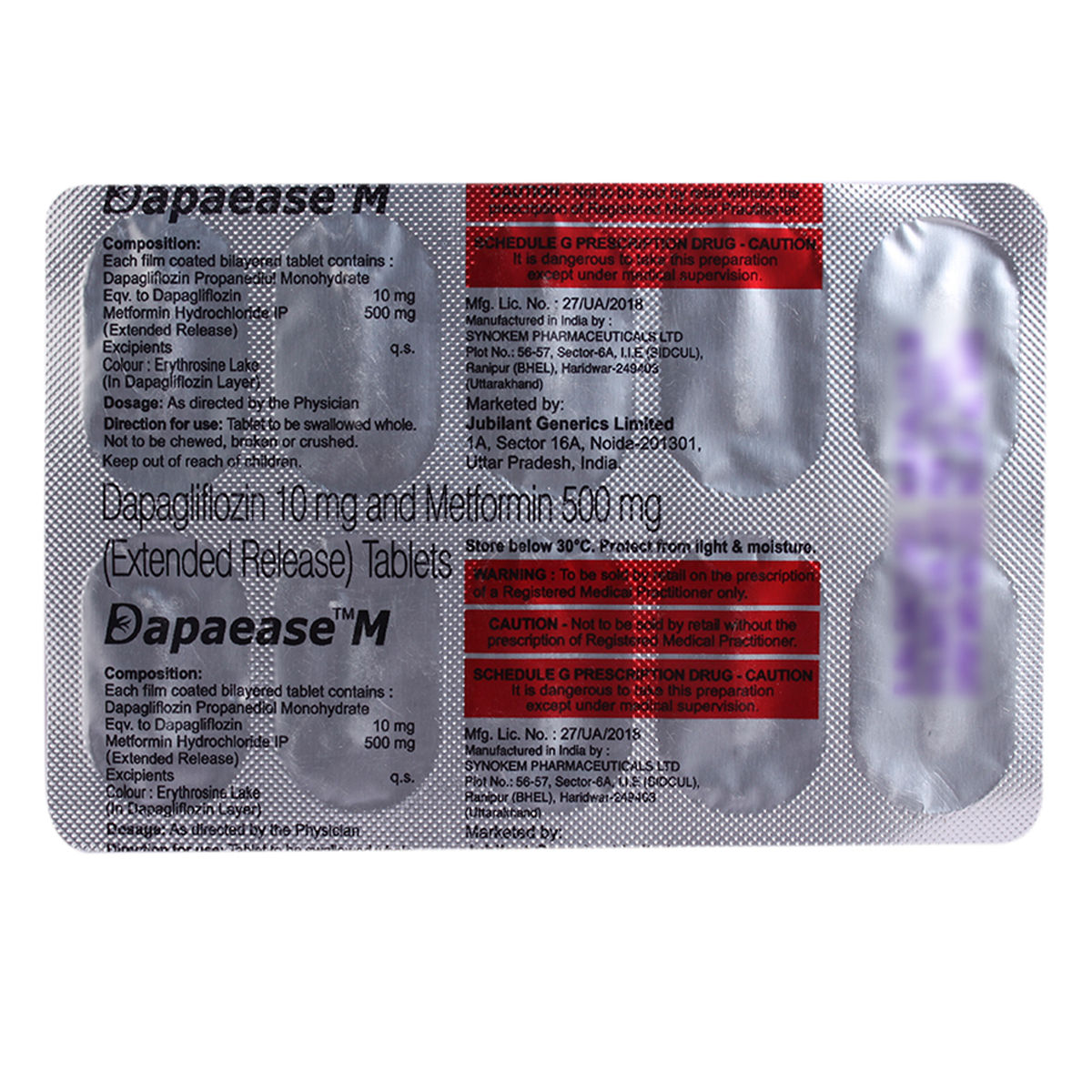 Dapaease M Tablet | Uses, Side Effects, Price | Apollo Pharmacy