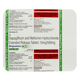 Dapamac M 10 mg/500 mg Tablet | Uses, Side Effects, Price | Apollo Pharmacy