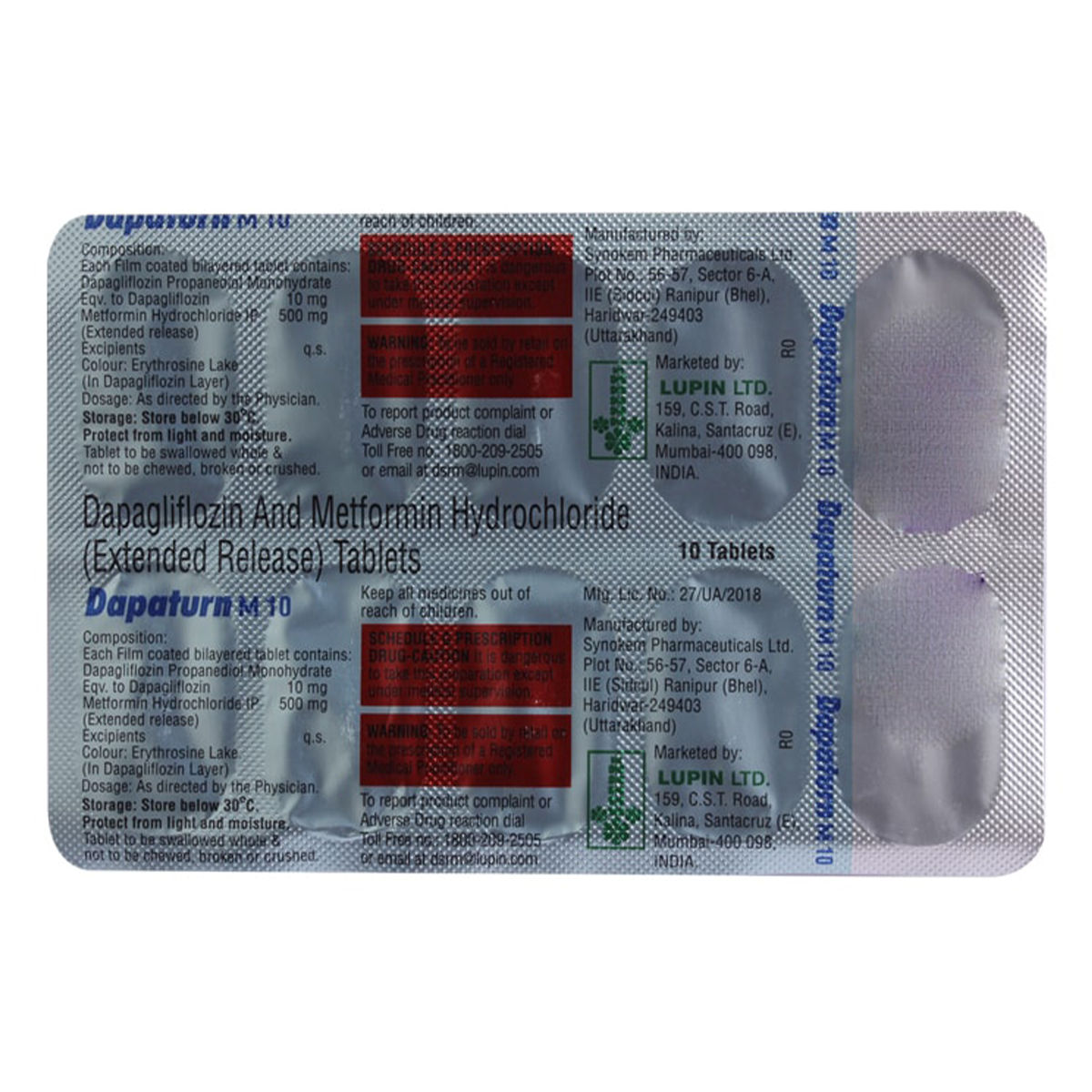 Dapaturn M 10 Tablet | Uses, Side Effects, Price | Apollo Pharmacy