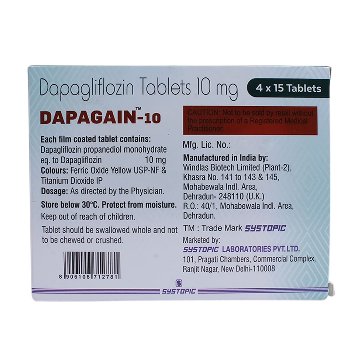 Dapagain-10 Tablet | Uses, Side Effects, Price | Apollo Pharmacy