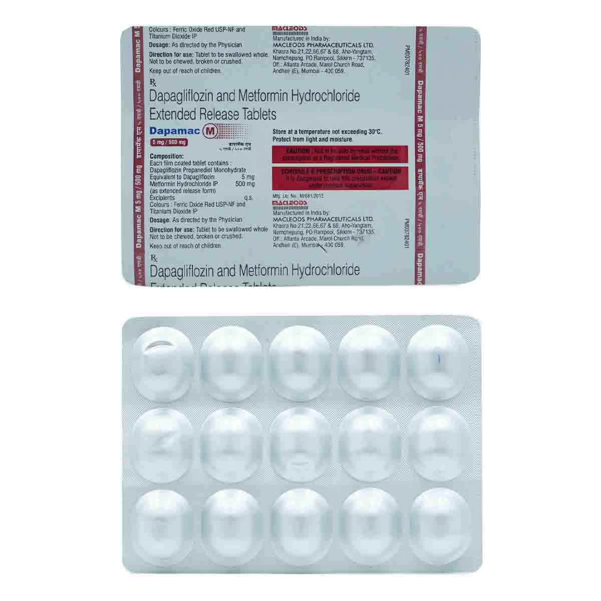 Dapamac-M 5/500mg Tablet | Uses, Side Effects, Price | Apollo Pharmacy