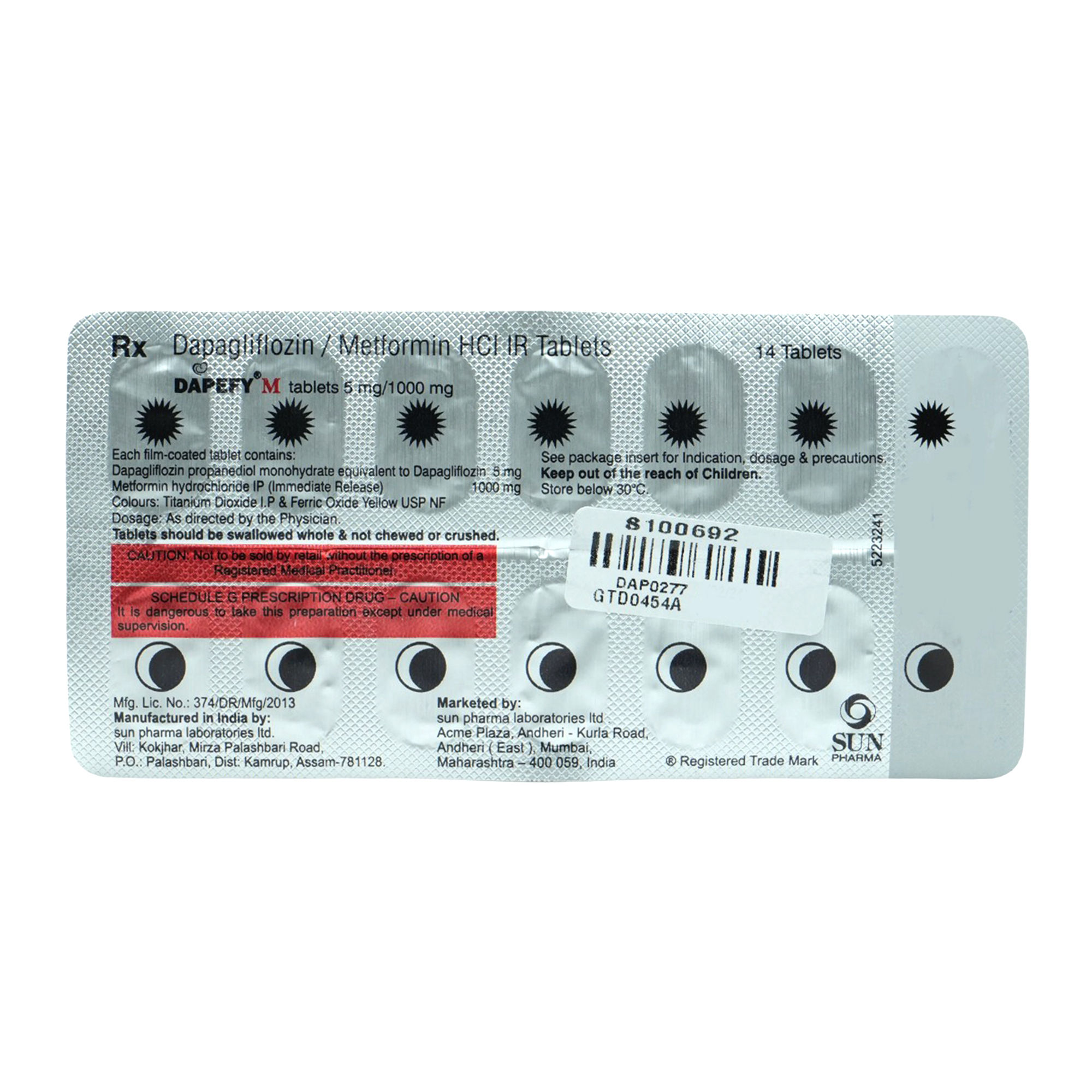 Dapefy M 5 mg/1000 mg Tablet | Uses, Side Effects, Price | Apollo Pharmacy