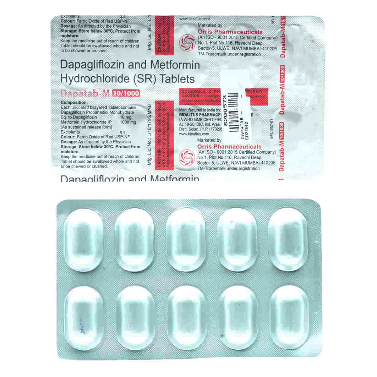 Dapatab-M 10 mg/1000 mg Tablet | Uses, Side Effects, Price | Apollo ...