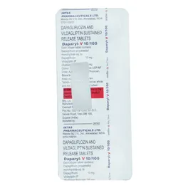 Daparyl-V 10 mg/100 mg Tablet | Uses, Side Effects, Price | Apollo Pharmacy