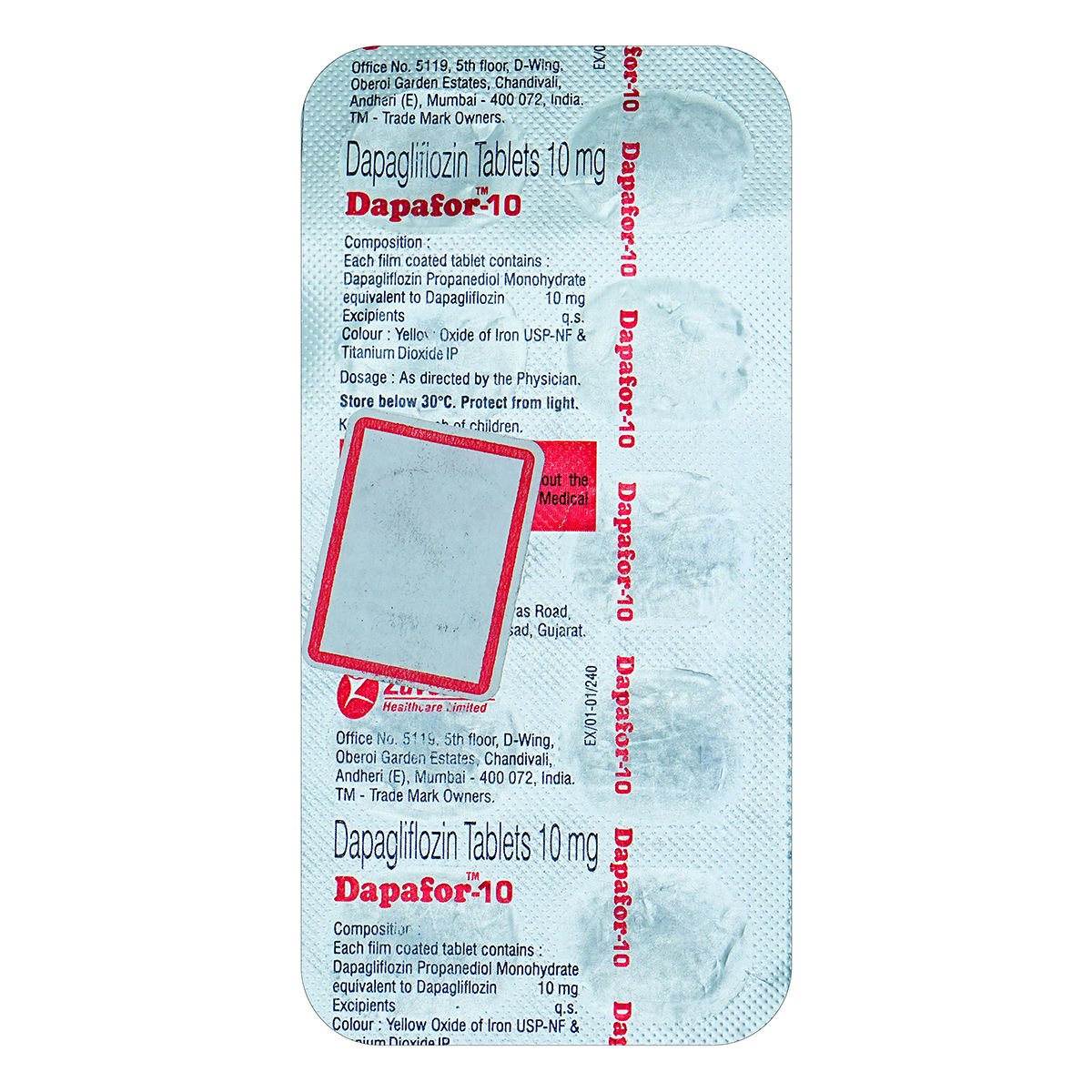 Dapafor-10 Tab | Uses, Side Effects, Price | Apollo Pharmacy