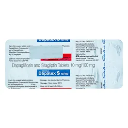 Dapalex S 10 mg/100 mg Tablet | Uses, Side Effects, Price | Apollo Pharmacy