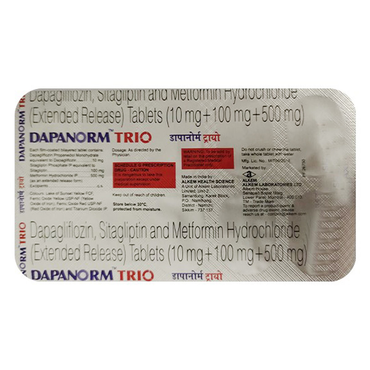 Dapanorm Trio 10/100/500 Tablet 10's Price, Uses, Side Effects ...