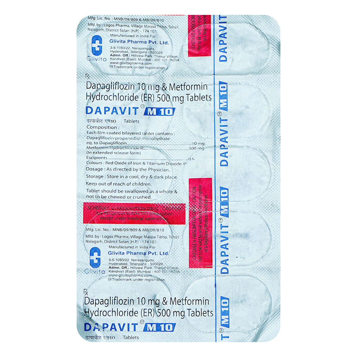 Dapavit M 10 Tablet | Uses, Side Effects, Price | Apollo Pharmacy