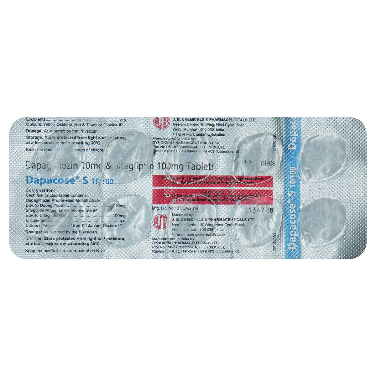 Dapacose-S 10 mg/100 mg Tablet | Uses, Side Effects, Price | Apollo ...