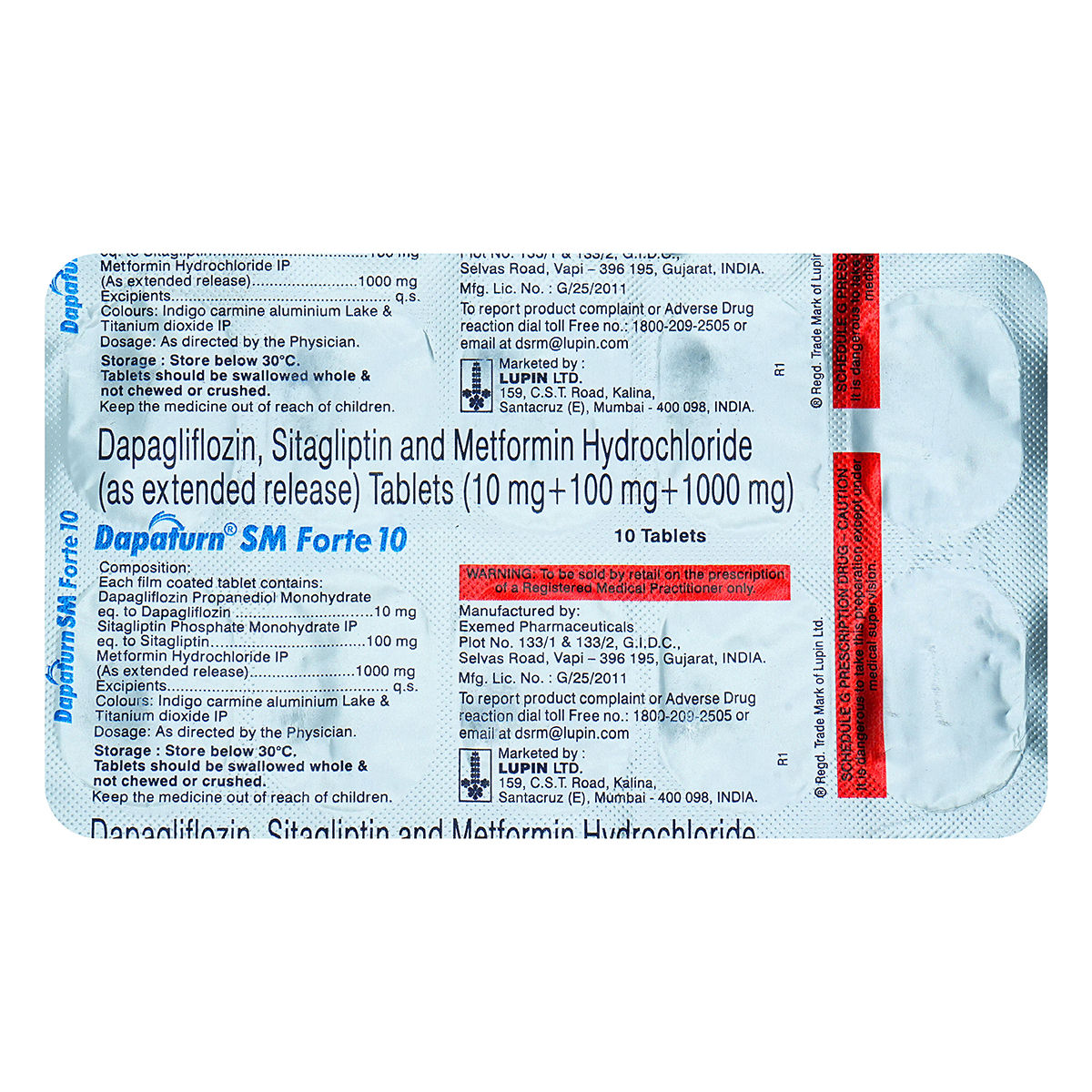 Sitaneu DM Forte Tablet 15's Price, Uses, Side Effects, Composition ...