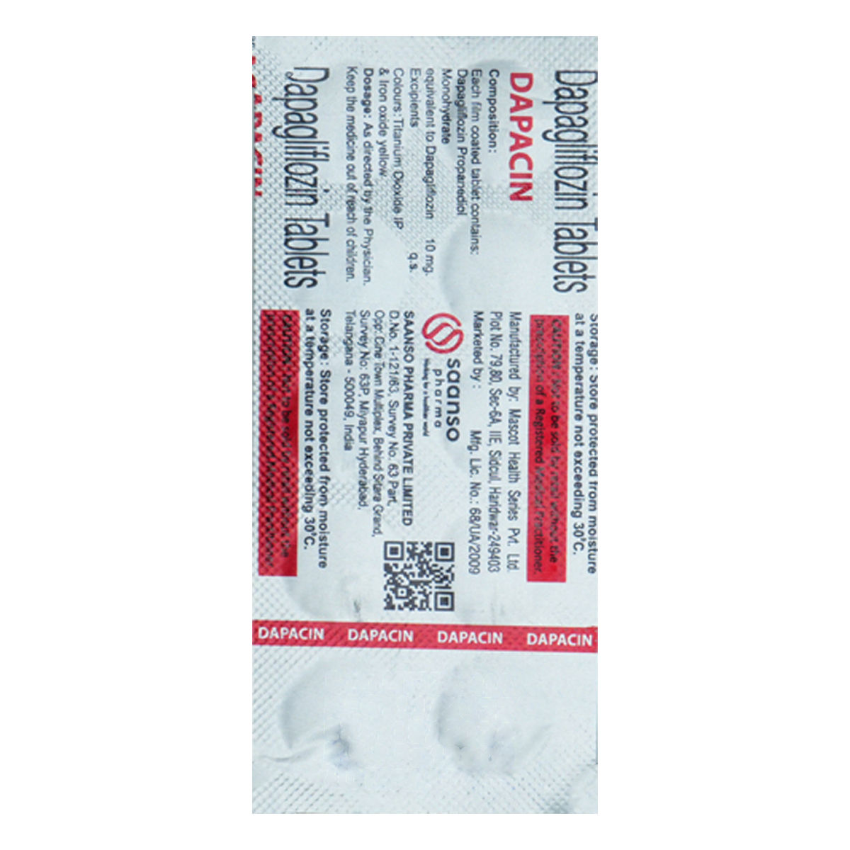 Dapacin Tablet | Uses, Side Effects, Price | Apollo Pharmacy