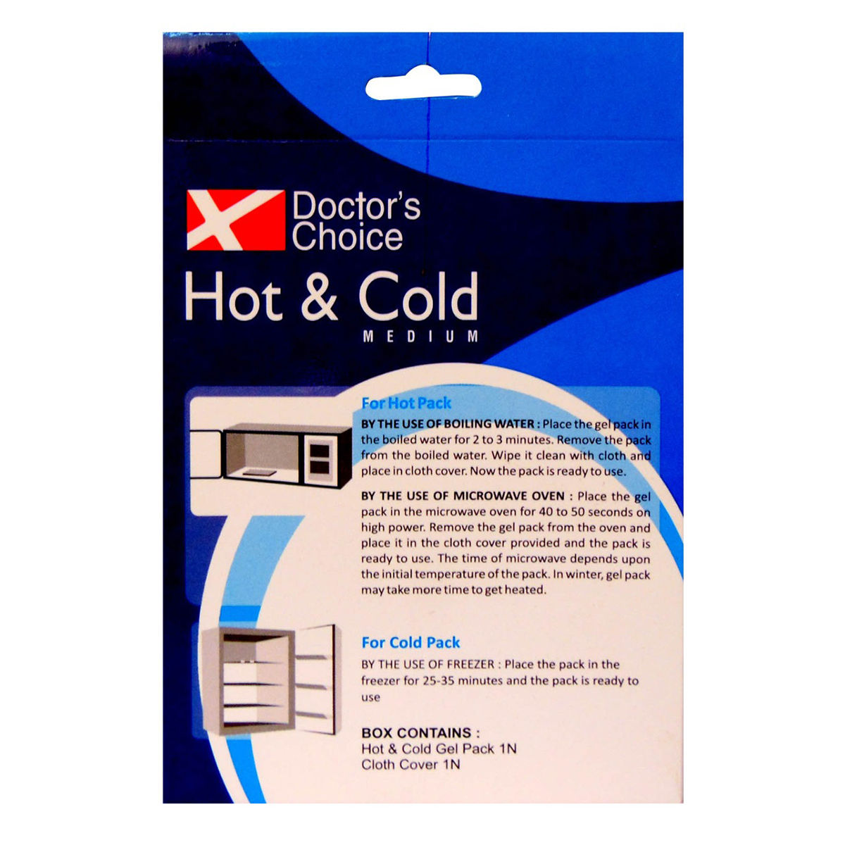 Buy Doctor's Choice Hot & Cold Gel Pack Medium, 1 Count | 19 Minutes ...