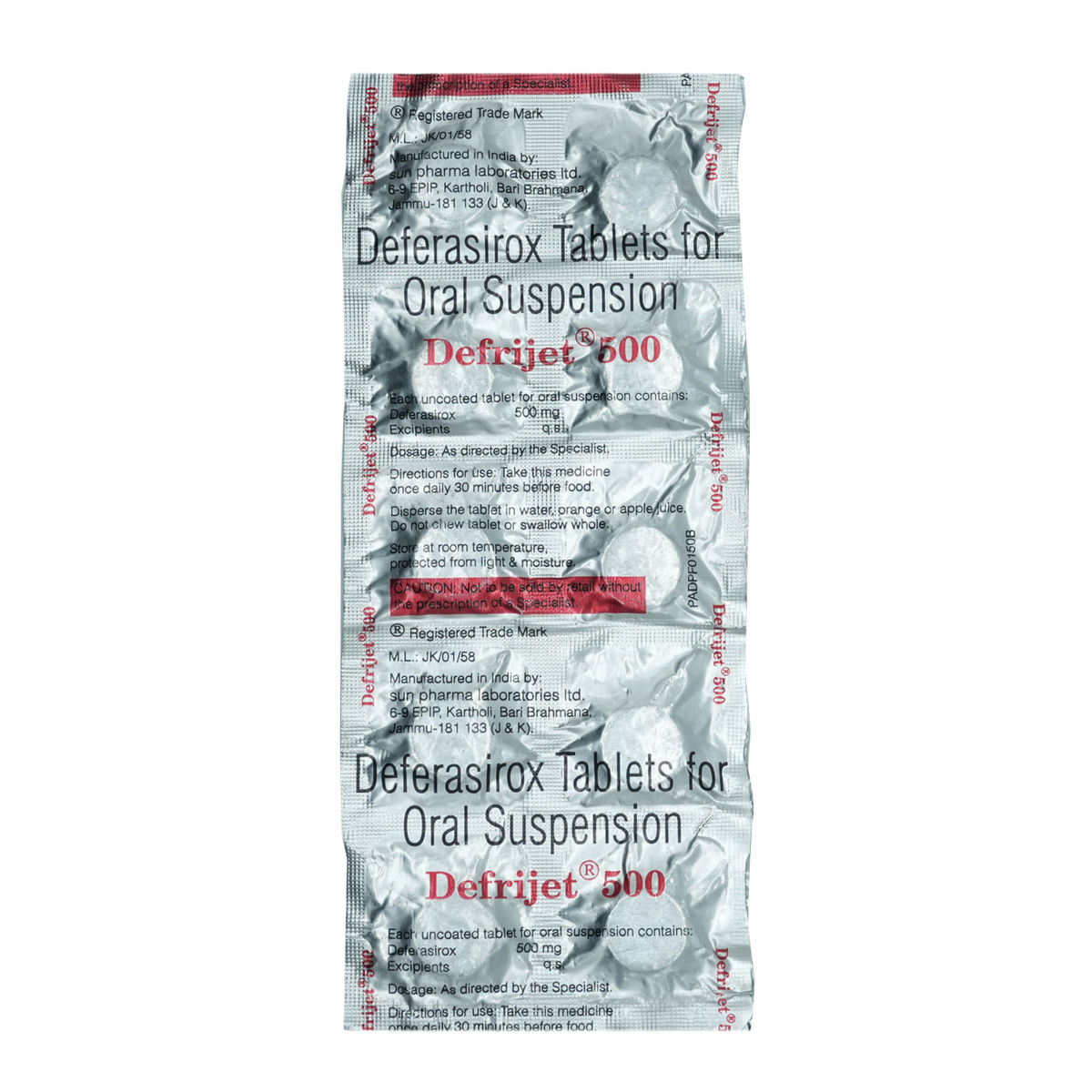 Defrijet 500 Tablet | Uses, Side Effects, Price | Apollo Pharmacy