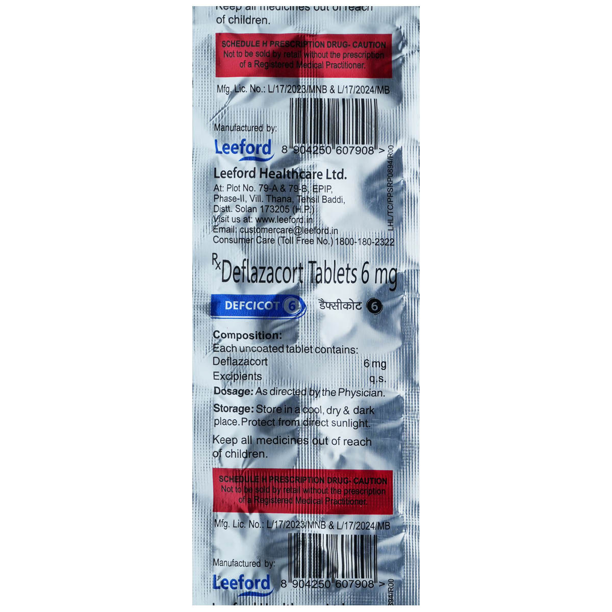 Defcicot 6 mg Tablet | Uses, Side Effects, Price | Apollo Pharmacy