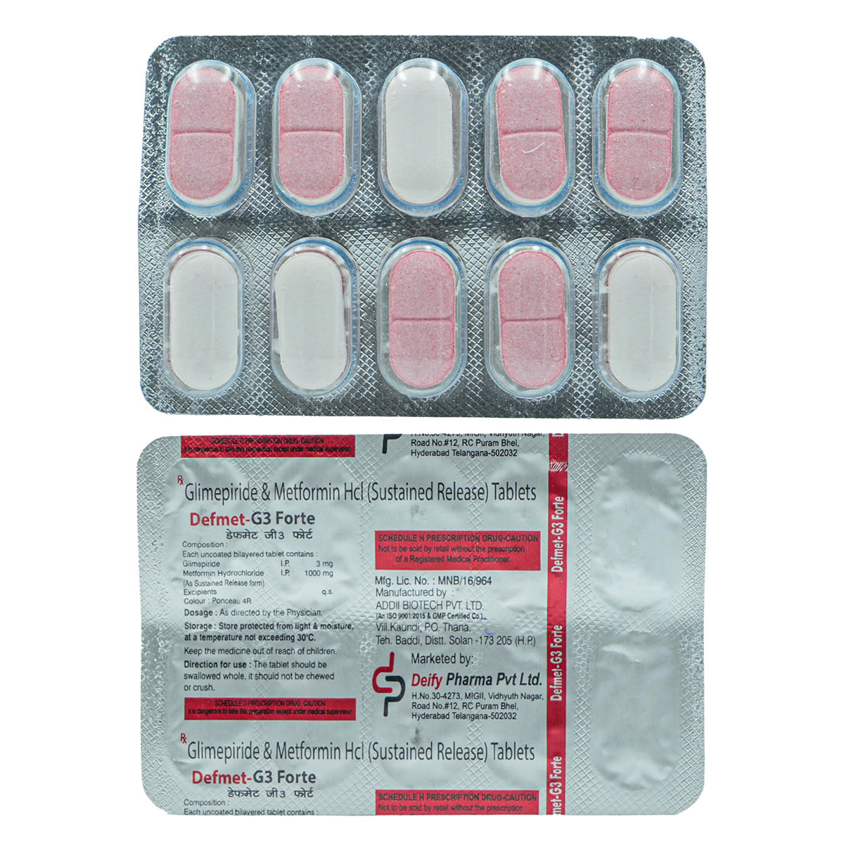 Defmet-G3 Forte Tablet 10's Price, Uses, Side Effects, Composition ...