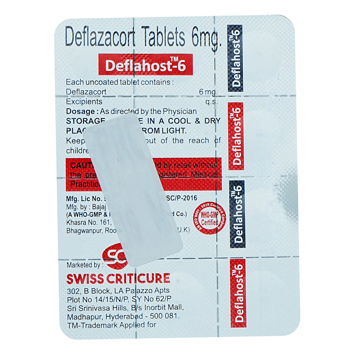 Deflahost-6 Tablet | Uses, Side Effects, Price | Apollo Pharmacy