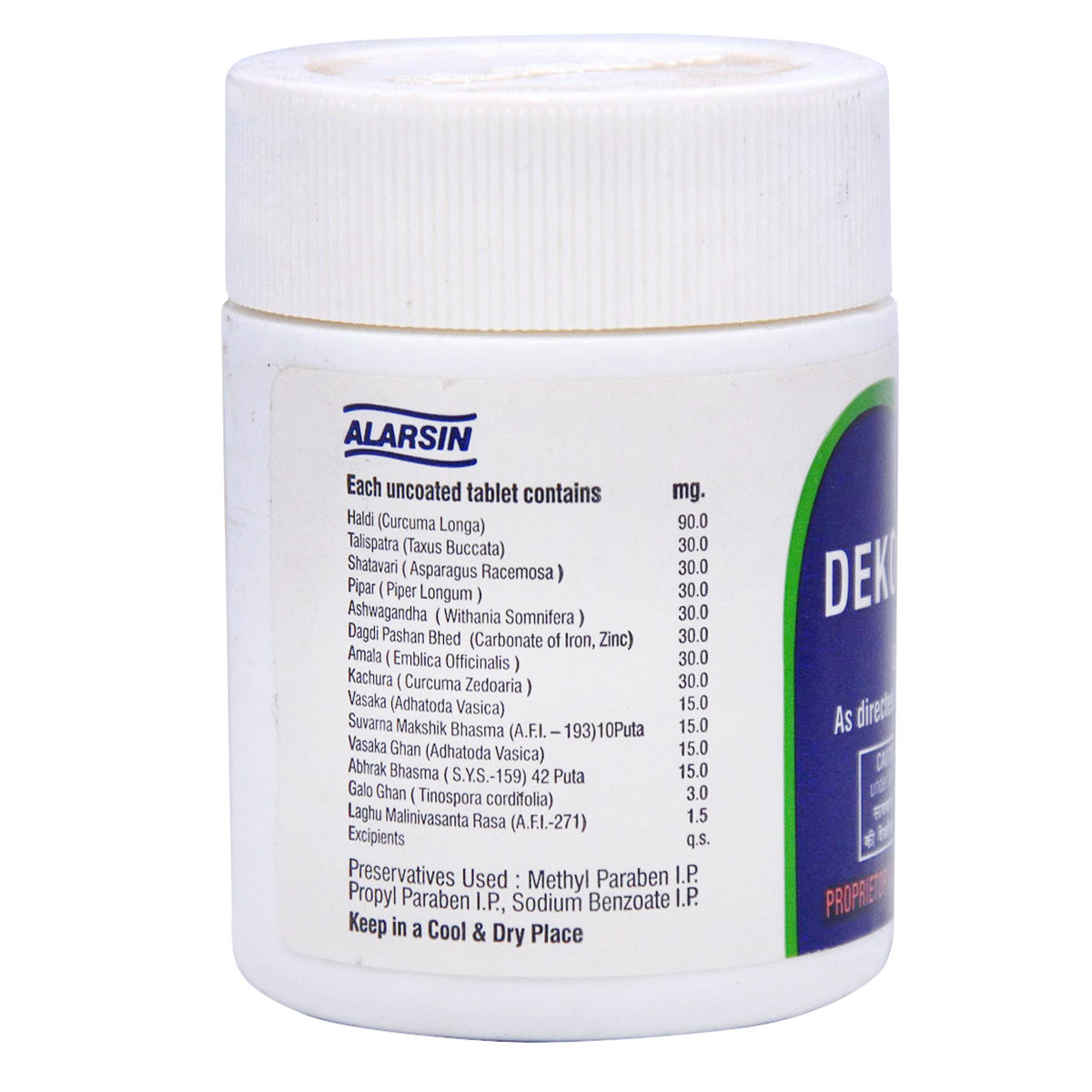 Buy Alarsin Dekofcyn, 50 Tablets | 19 Minutes Delivery | Apollo Pharmacy