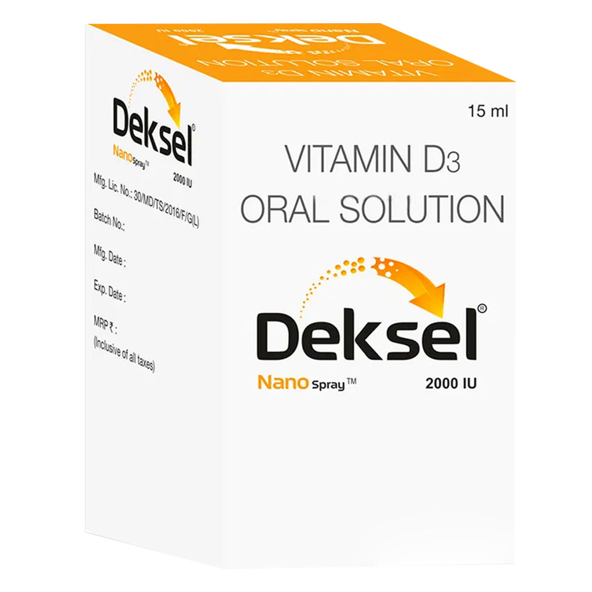 Deksel 2000IU Nano Spray Solution | Uses, Side Effects, Price | Apollo ...