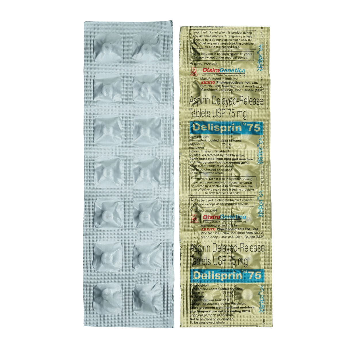 Delisprin 75 mg Tablet | Uses, Side Effects, Price | Apollo Pharmacy