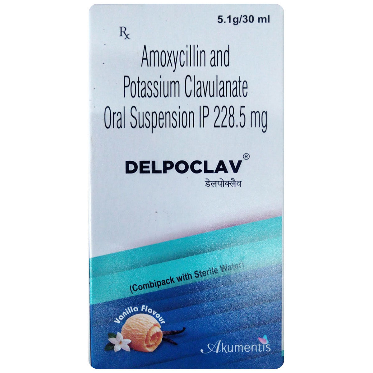 Delpoclav Vanilla Flavour Oral Suspension | Uses, Side Effects, Price ...