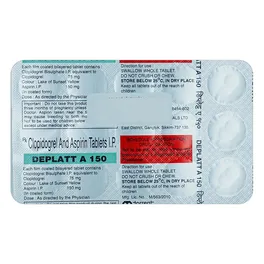 Deplatt A 150 Tablet | Uses, Side Effects, Price | Apollo Pharmacy