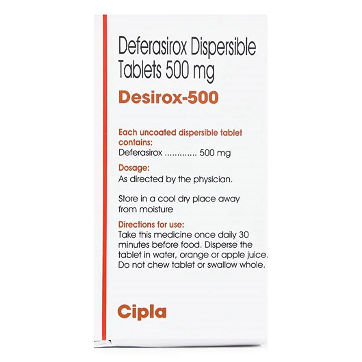 Desirox 500 mg Tablet 30's Price, Uses, Side Effects, Composition ...