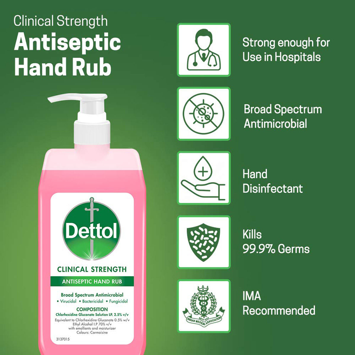 Dettol Antiseptic Hand Rub, 500 ml Price, Uses, Side Effects ...