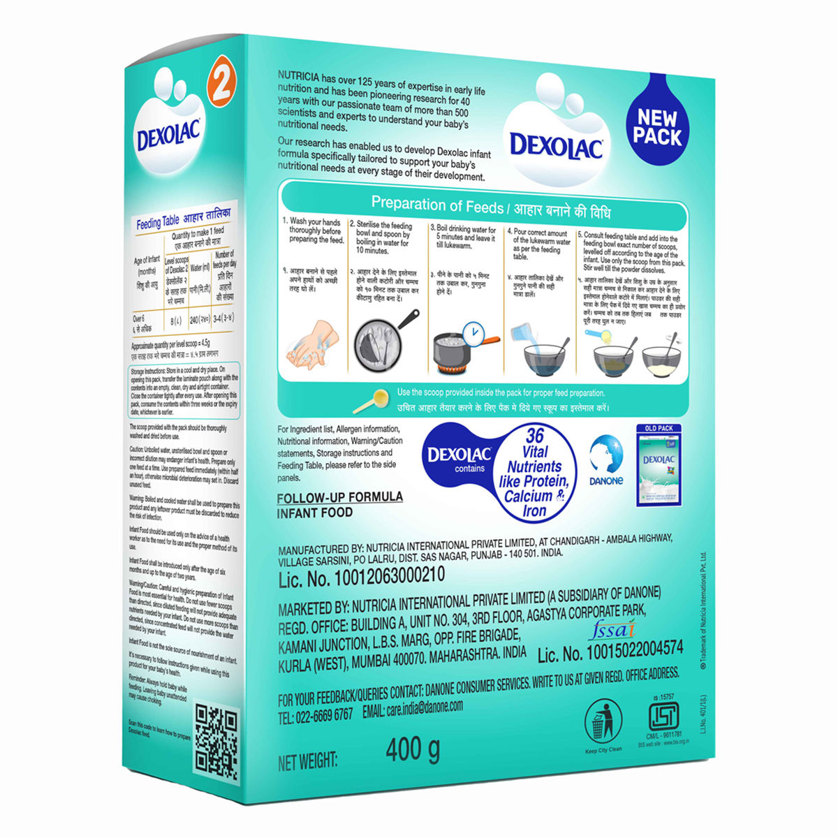 Dexolac Follow-Up Formula Stage 2 Powder (6-12 Months), 400 gm Refill ...