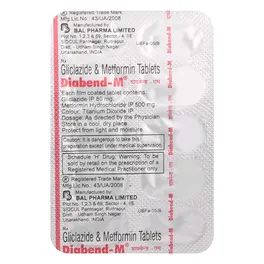 Diabend-M Tablet | Uses, Side Effects, Price | Apollo Pharmacy