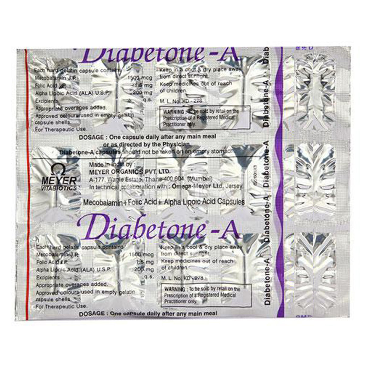 Diabetone-A, 15 Capsules Price, Uses, Side Effects, Composition ...