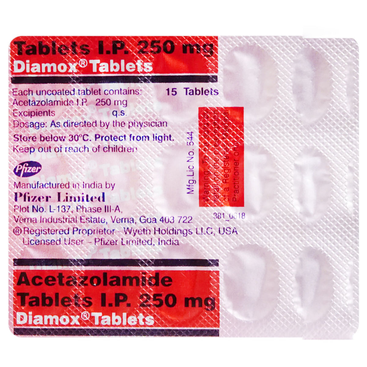 Diamox Tablet 15's Price, Uses, Side Effects, Composition - Apollo Pharmacy