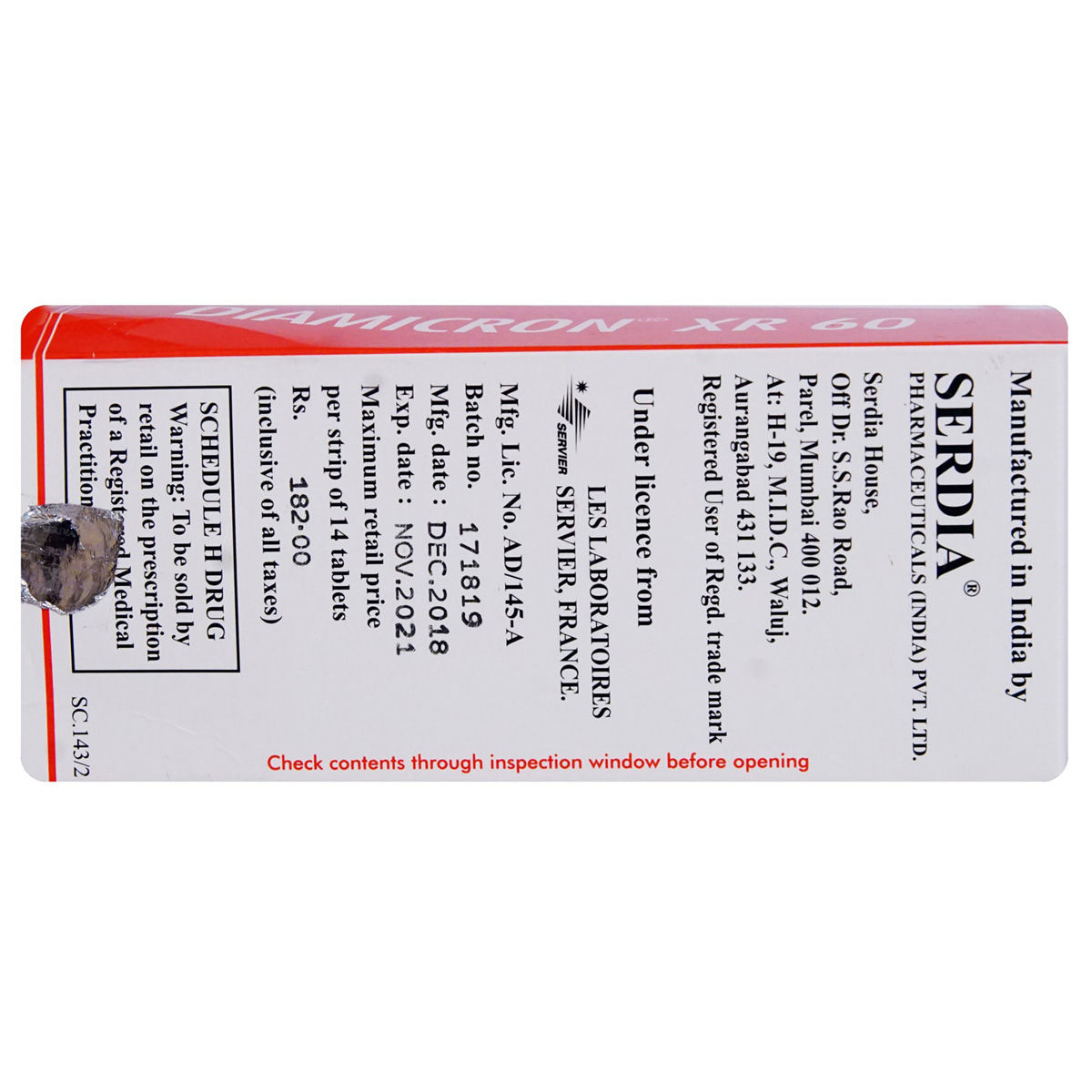 Diamicron XR 60 Tablet 14's Price, Uses, Side Effects, Composition ...