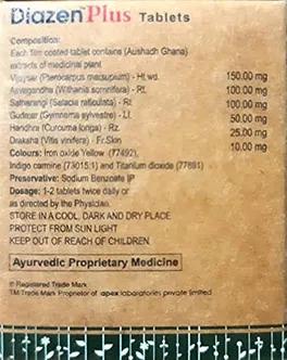 Buy Apex Diazen Plus, 10 Tablets | 19 Minutes Delivery | Apollo Pharmacy