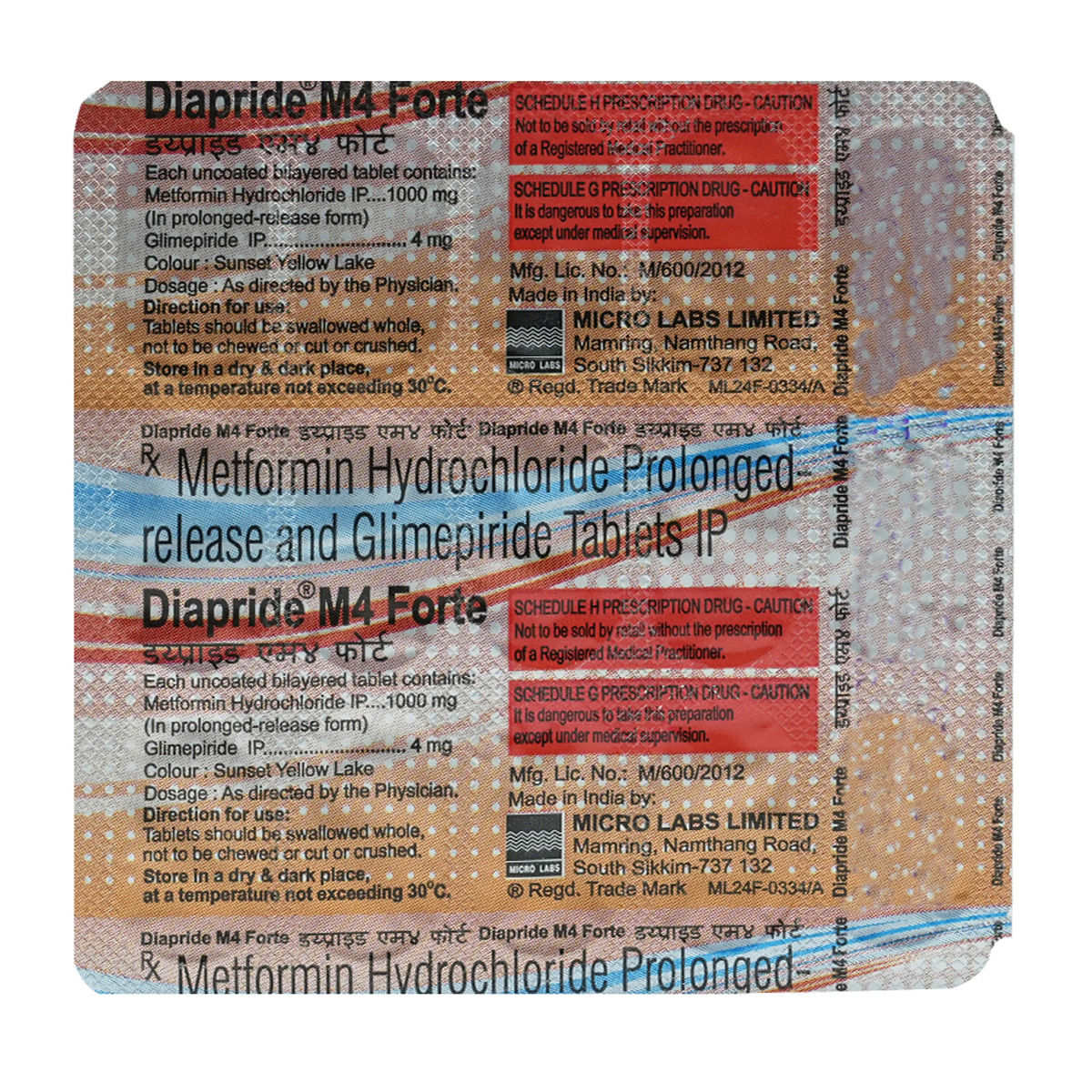 Diapride M4 Forte Tablet | Uses, Side Effects, Price | Apollo Pharmacy