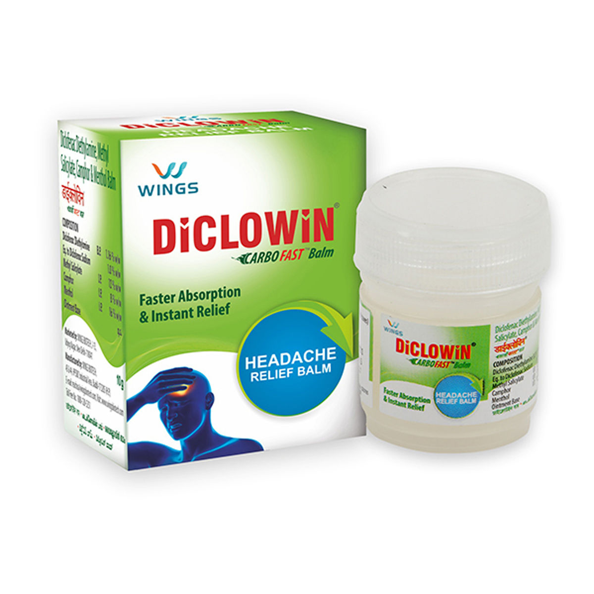 Diclowin Carbofast Headache Relief Balm 10 gm Price, Uses, Side Effects ...