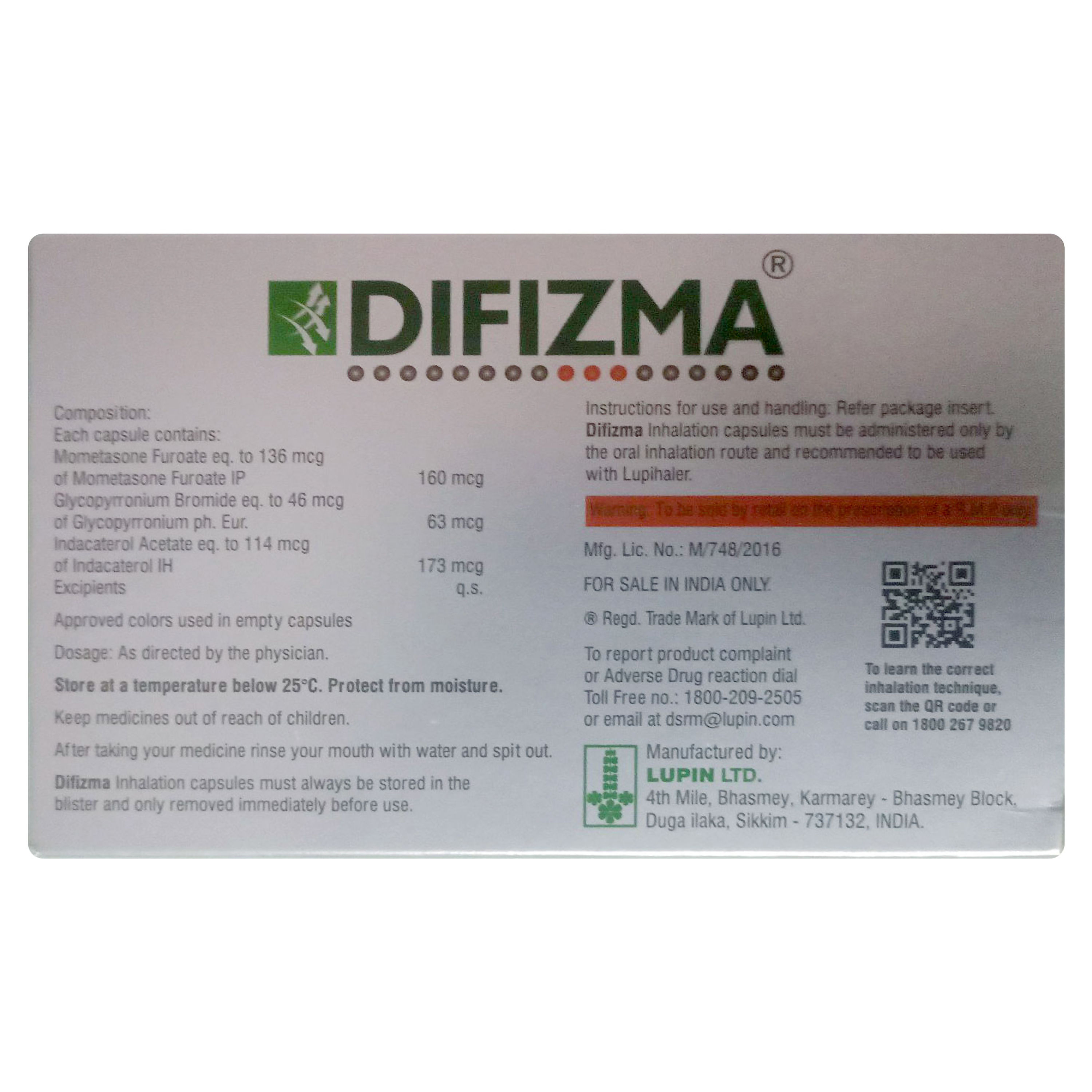 Difizma Capsule (Inhalation Powder) | Uses, Side Effects, Price ...