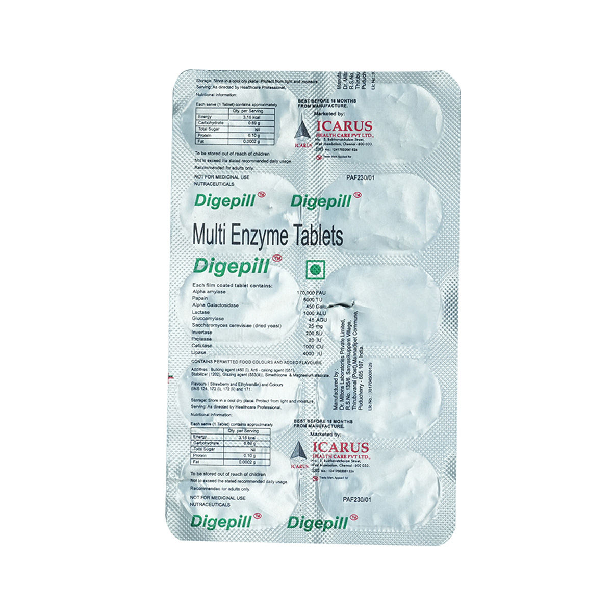 Digepill Tablet 10's Price, Uses, Side Effects, Composition - Apollo ...